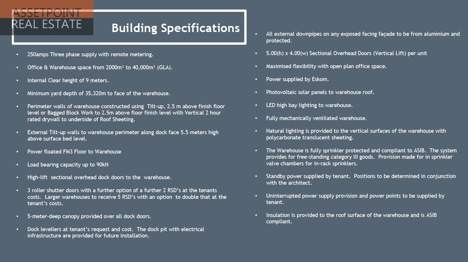 Arterial Industrial Estate - Assetpoint Real Estate